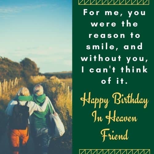 Happy Birthday Wishes For Friend- In-Heaven