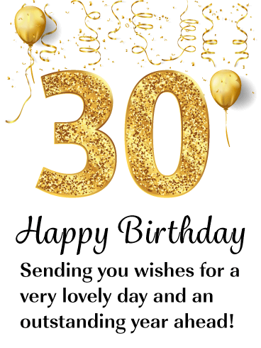 50+ Cute 30th Birthday Wishes
