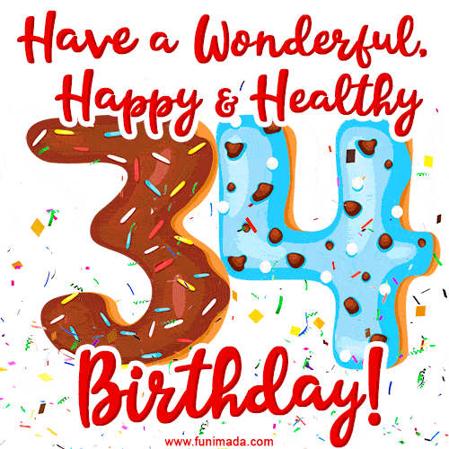 Cool Wishes for 34th Birthday