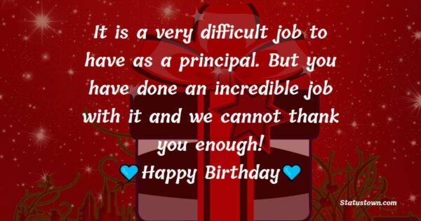 20+ Happy Birthday Images For Wonderful Principal