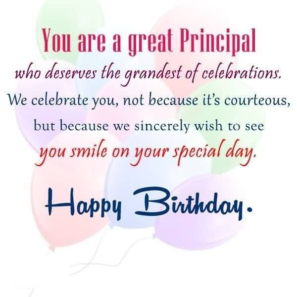 20+ Happy Birthday Images For Wonderful Principal